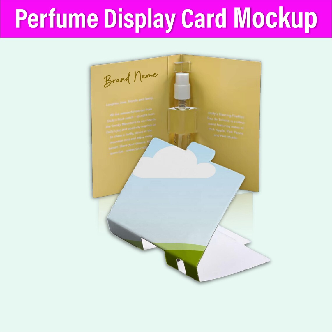 Perfume Sample Display Card Template: DIY Perfume Bottle Box (digital ...