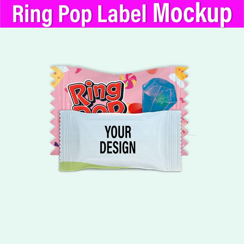 Editable Ring Pop Wrapper Template: Canva Party Favor Label (8.5x11 ...