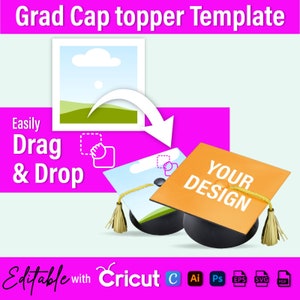 Graduation Cap Topper Template: Editable Design (digital Download) - Etsy