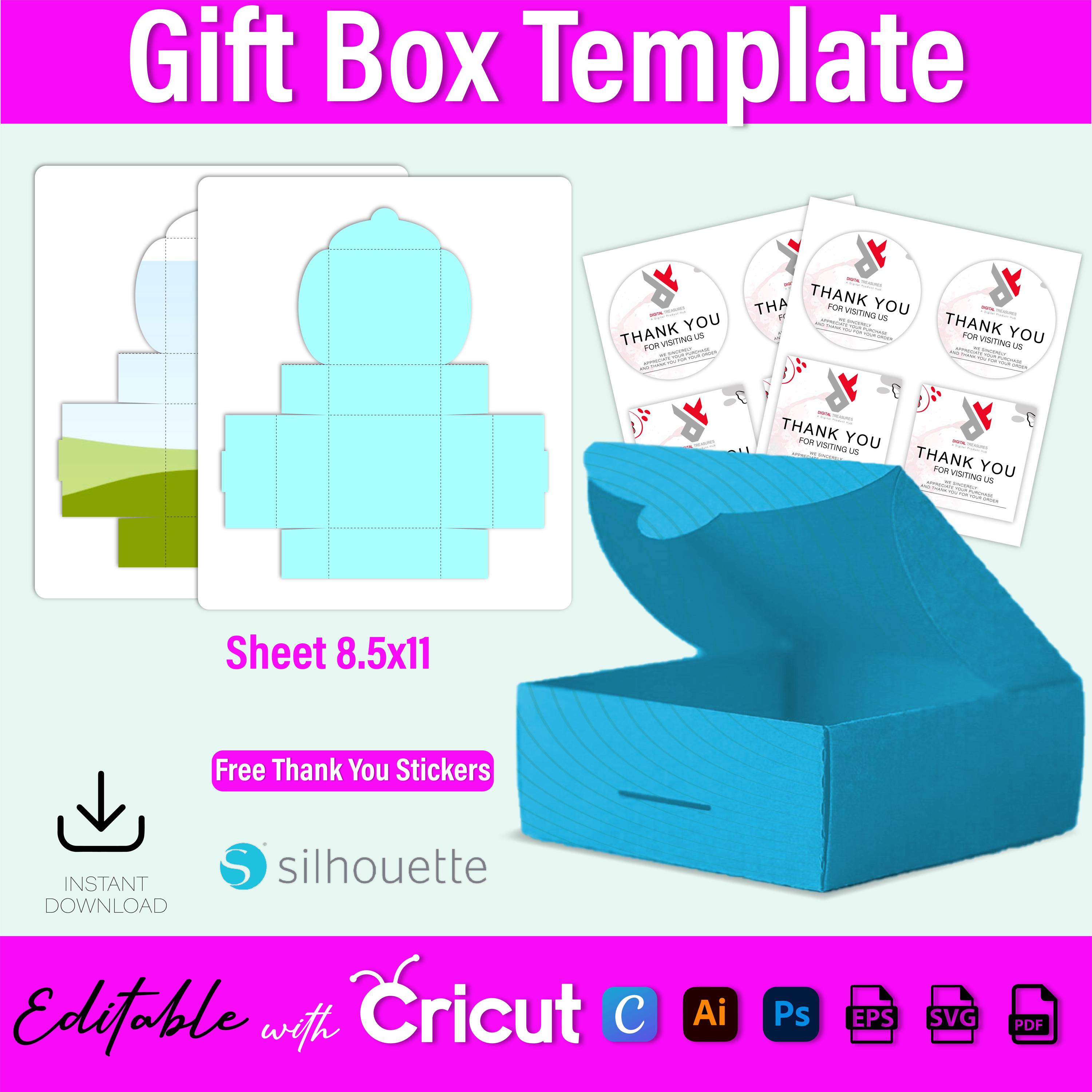 Gift Box Template, Gift Box SVG, Editable Gift Box, Box Template ...
