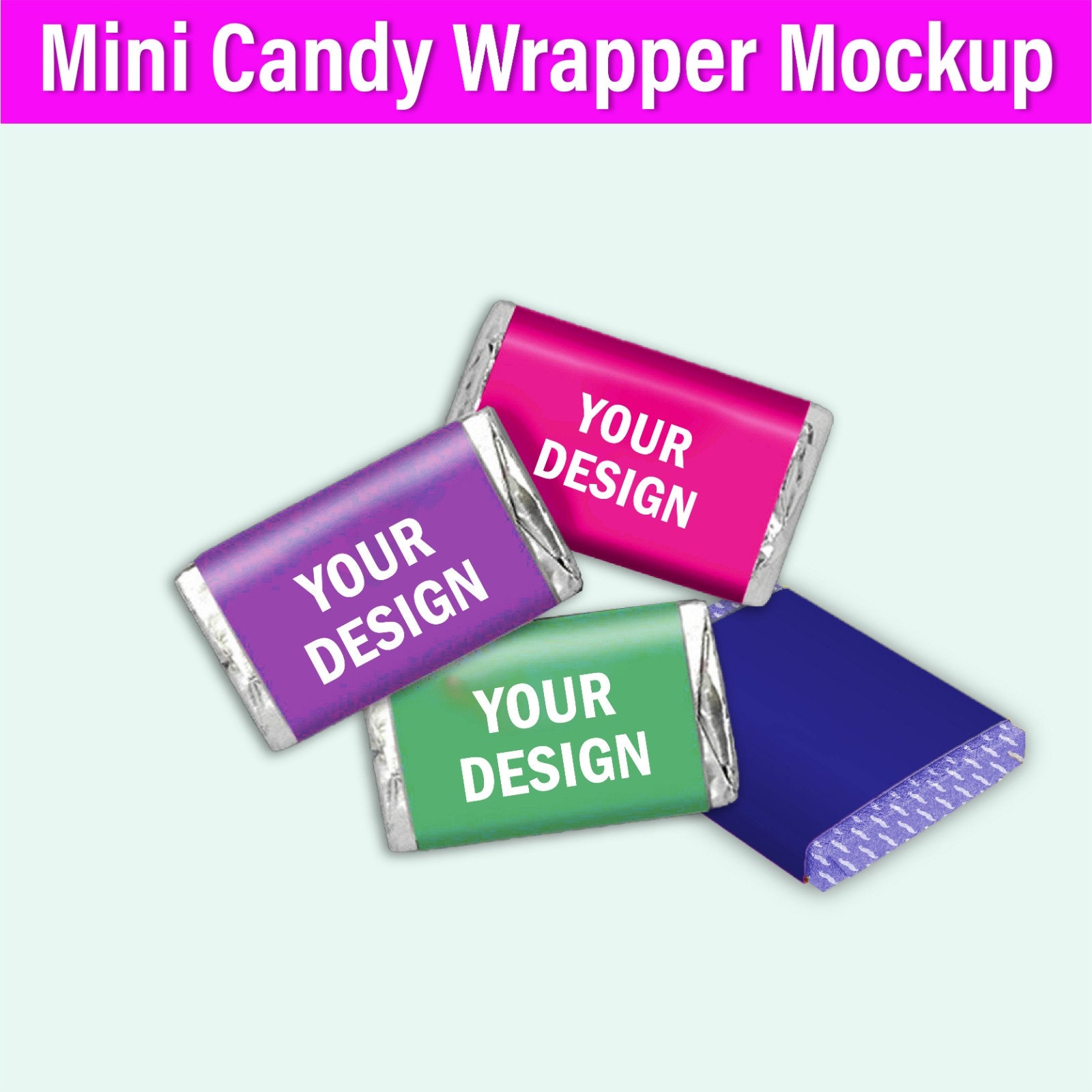 Mini Chocolate Wrapper Template, Candy Bar Wrapper Template, Mini Candy ...