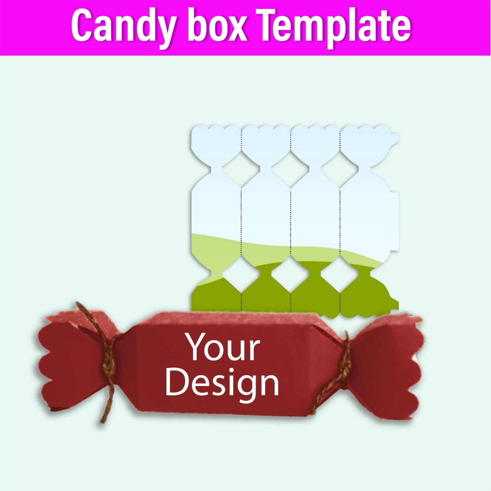 Candy Box Template, Candy Gift Box Template, Party Gift Box, Candy ...
