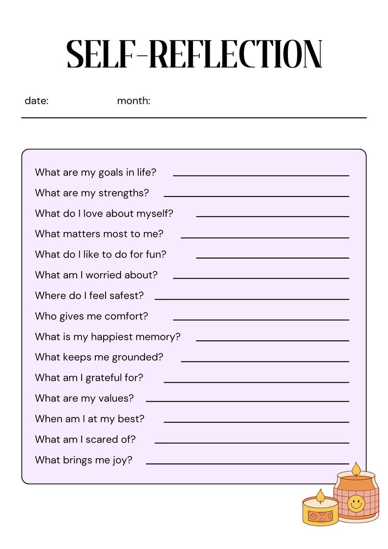 Digital Printable Self-care Planner - Daily Wellness Journal (9 ...