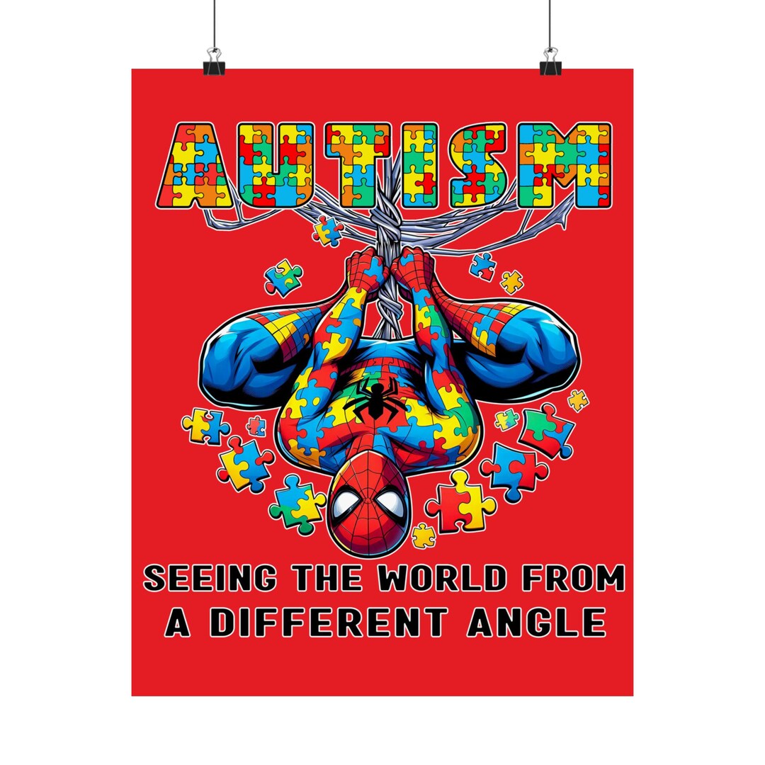 Autism Puzzle Spidey Matte Vertical Posters | Neurodiversity Awareness ...