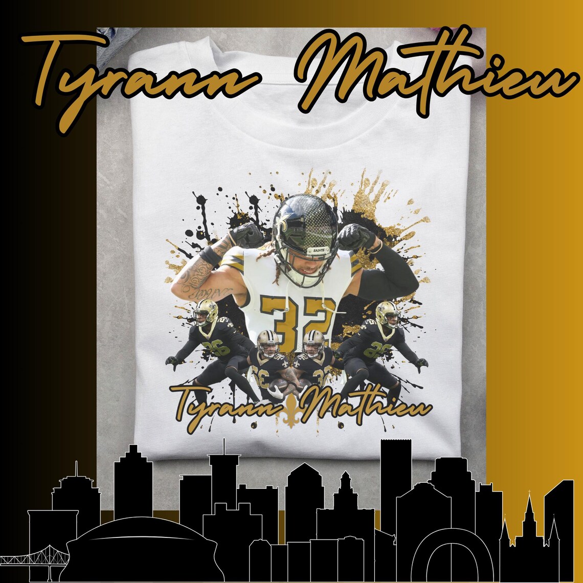 Tyrann Mathieu Saints, NOLA Saints, New Orleans - Etsy