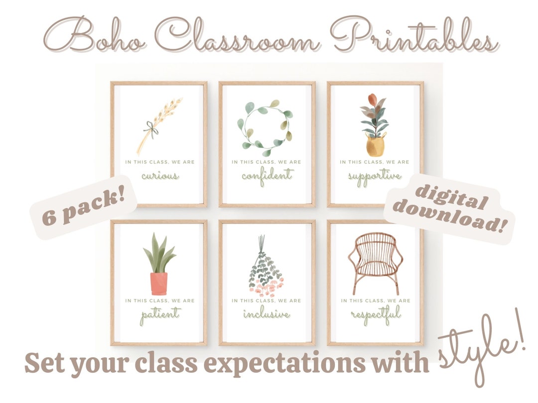 Boho Printable, Classroom Decor *DIGITAL DOWNLOAD* - Etsy