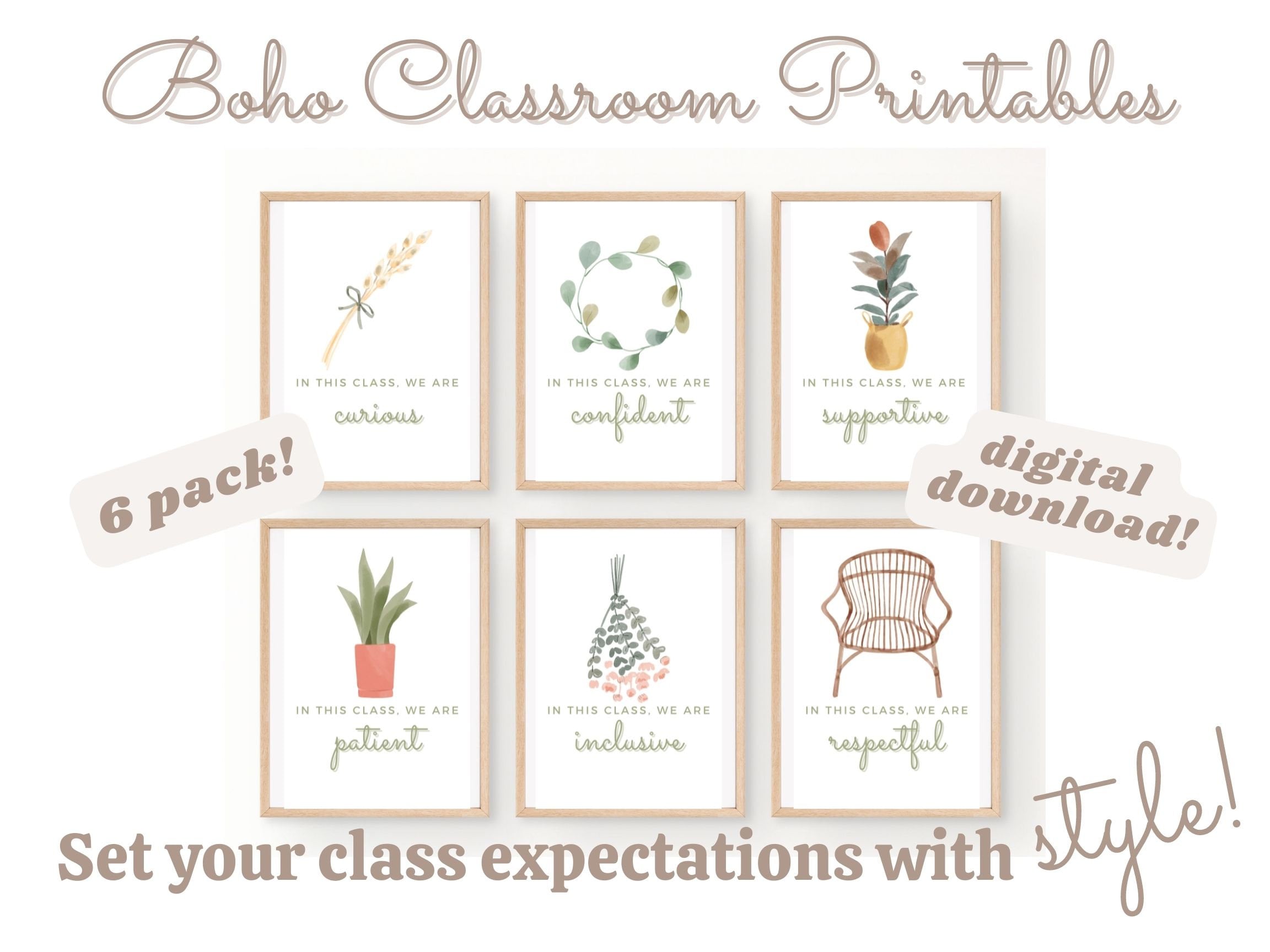 Boho Printable, Classroom Decor *DIGITAL DOWNLOAD* - Etsy