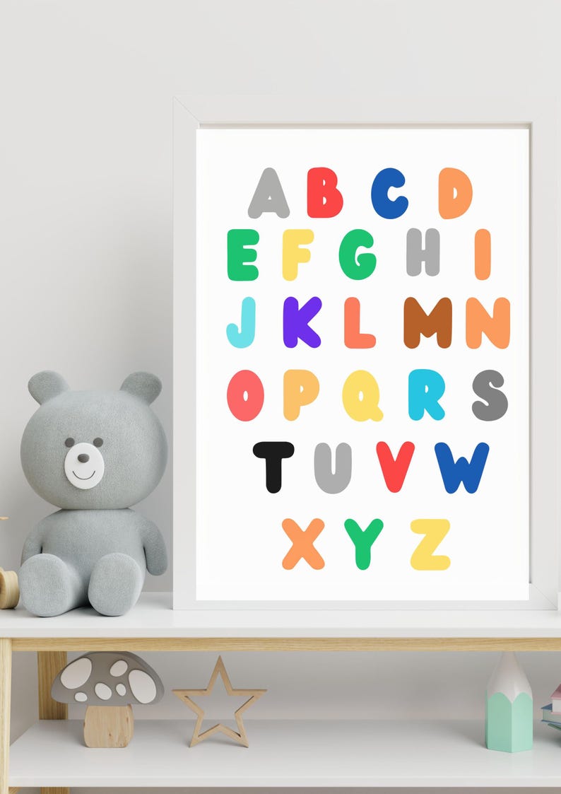 Digital Download ABC Poster for Kids - Etsy