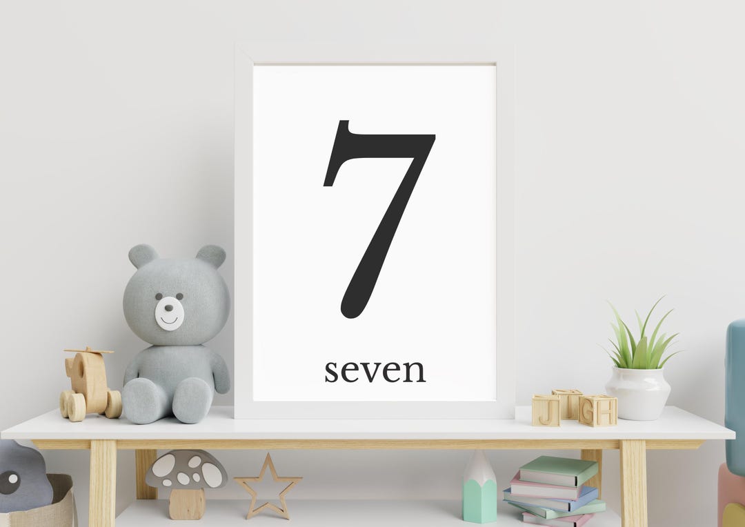 Printable Numbers 1–20 Wall Art, Educational Counting Posters for Kids ...