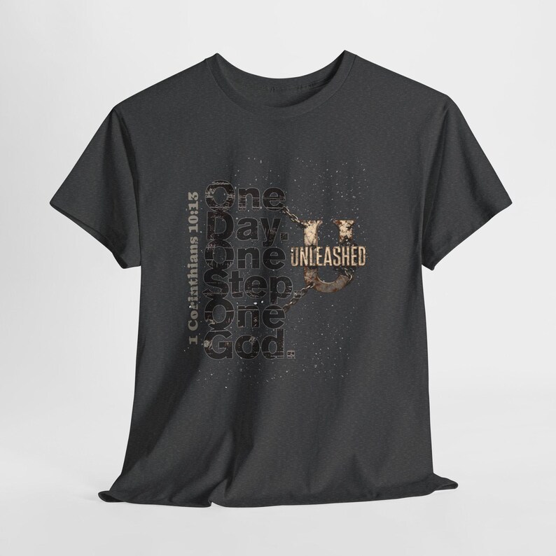 One Day One Step Chain Break Graphic Tee | Unchained Motivational Shirt ...
