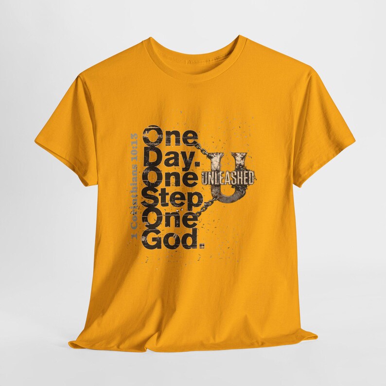 One Day One Step Chain Break Graphic Tee | Unchained Motivational Shirt ...