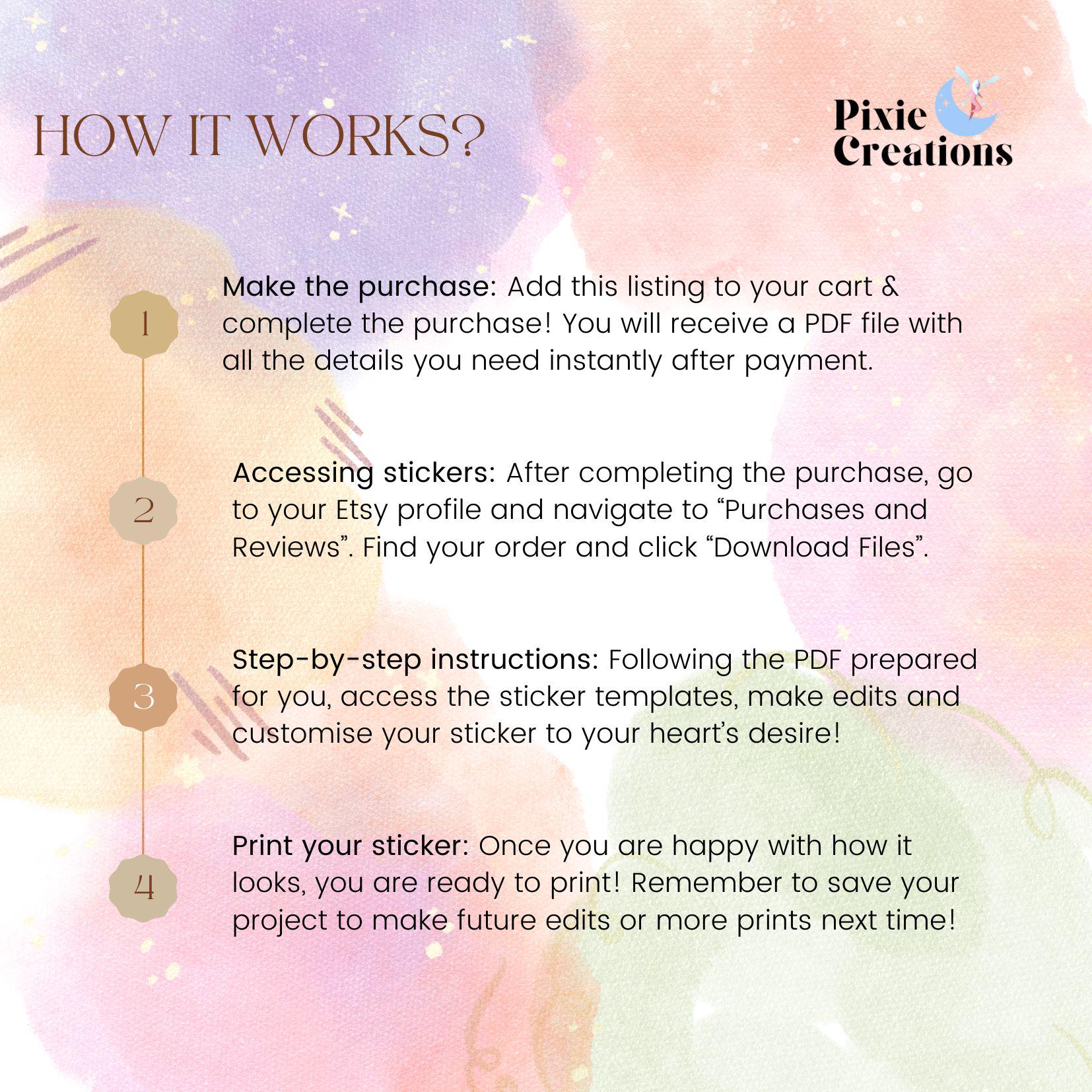 Personalised Lion Name Sticker Label - Instant Digital Download ...