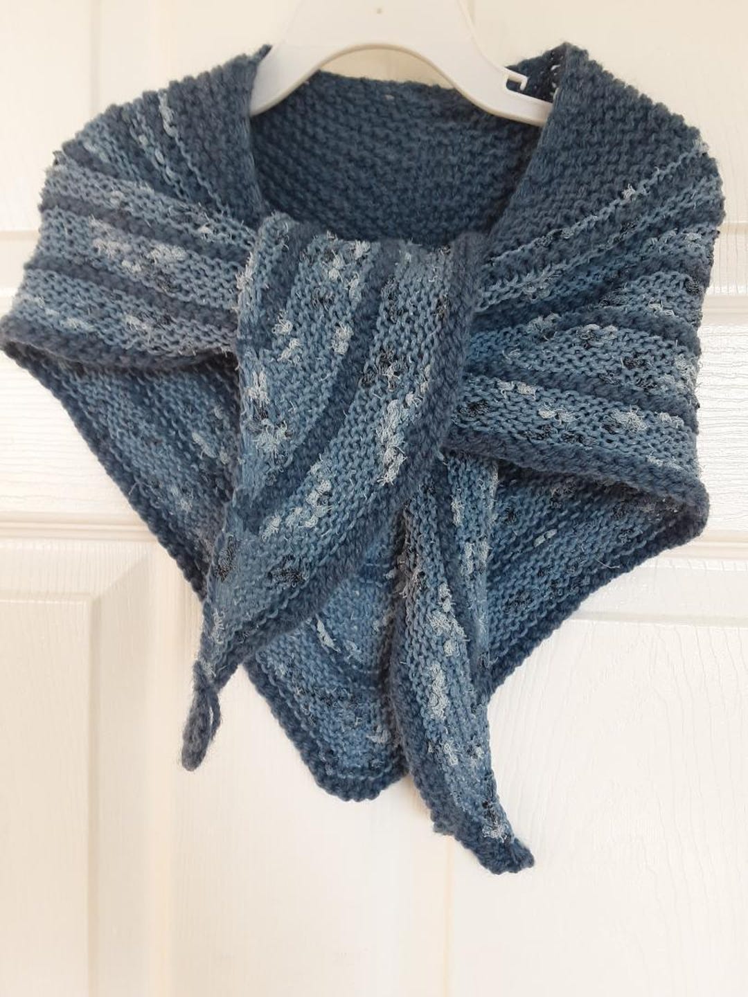 Shades of Blue Nubby Light Blue Triangle Scarf - Etsy