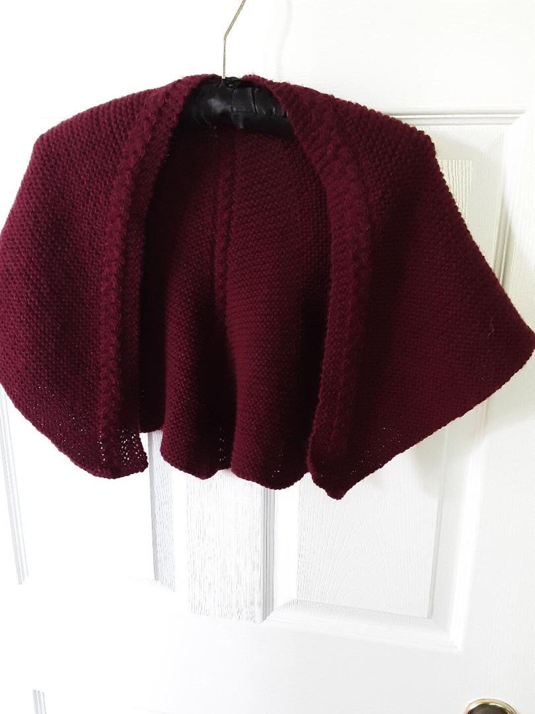 Merlot Red Burgundy Cape Wrap Small Cable Spine and Top - Etsy
