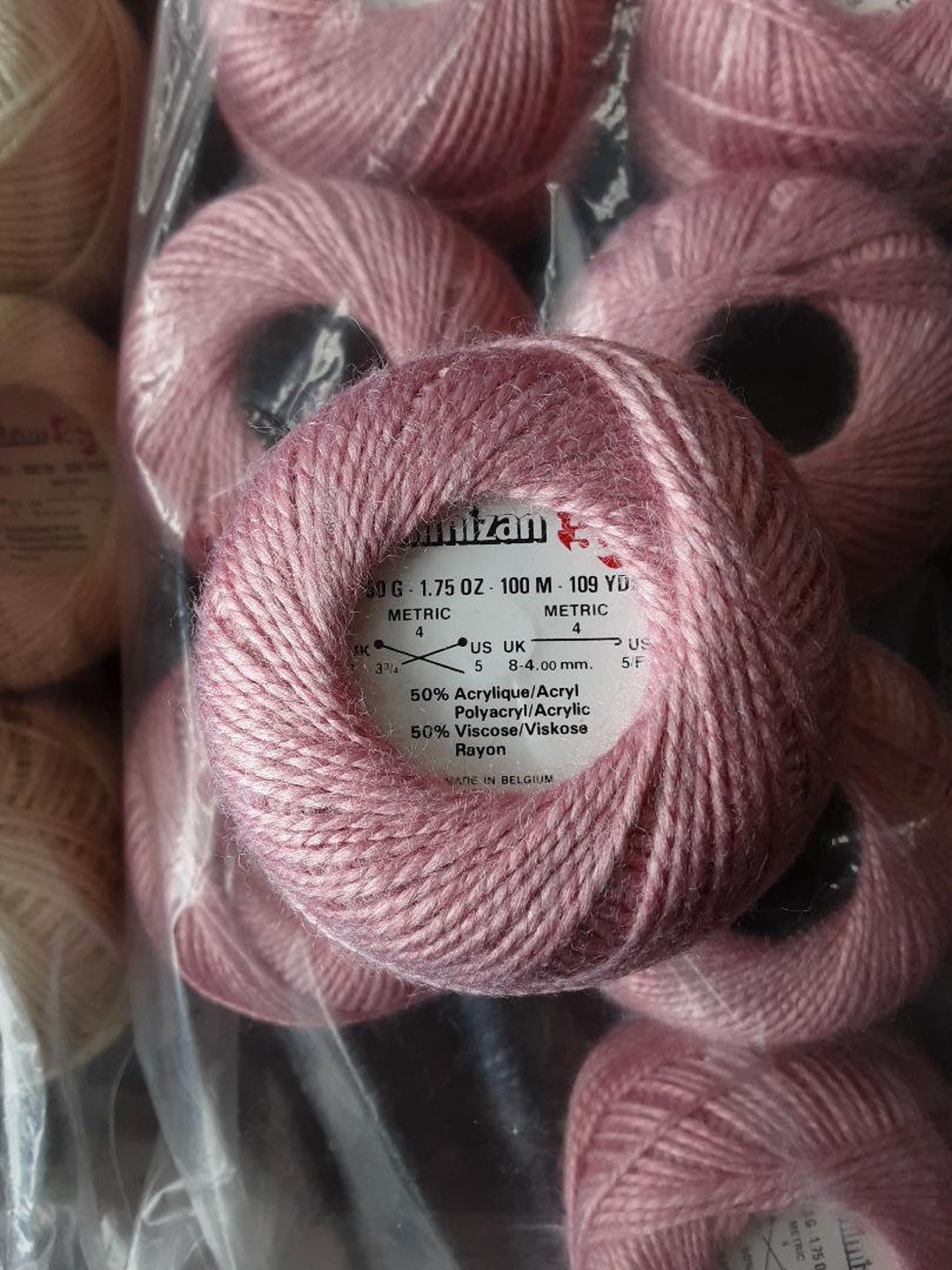 10-ball Bag Pink Mimizan Acrylic Viscose Yarn - Etsy