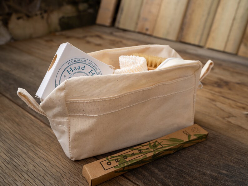 Natural Cotton Toiletry Bag Eco Friendly Eco Friendly Gifts Sustainable ...
