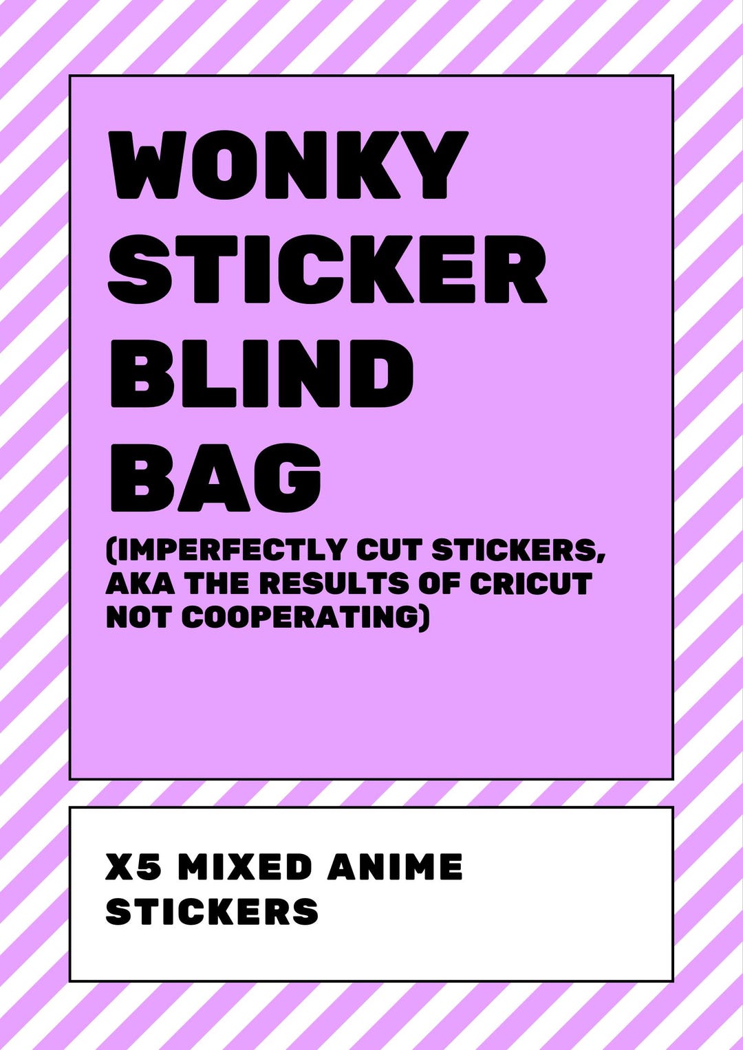 Wonky Sticker Blind Bag, Mixed Anime (see Description) - Etsy