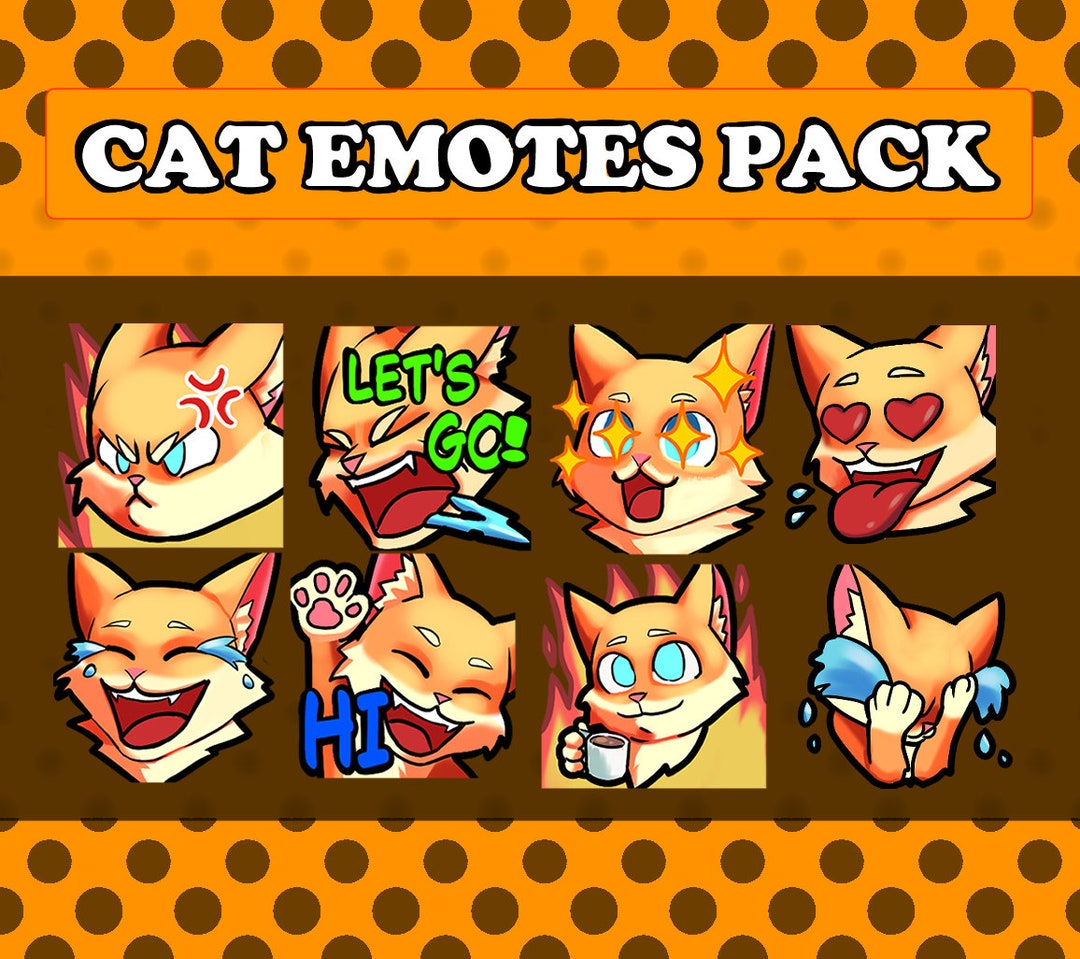 Twitch Emotes Cat Pack - Etsy