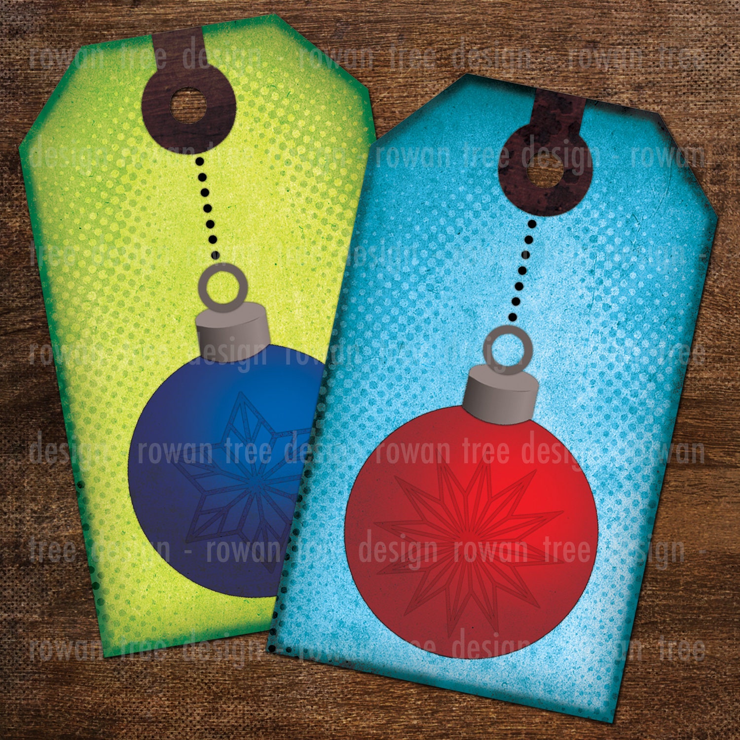 CHRISTMAS BAUBLES Printable Tags No. 0090 - Etsy UK