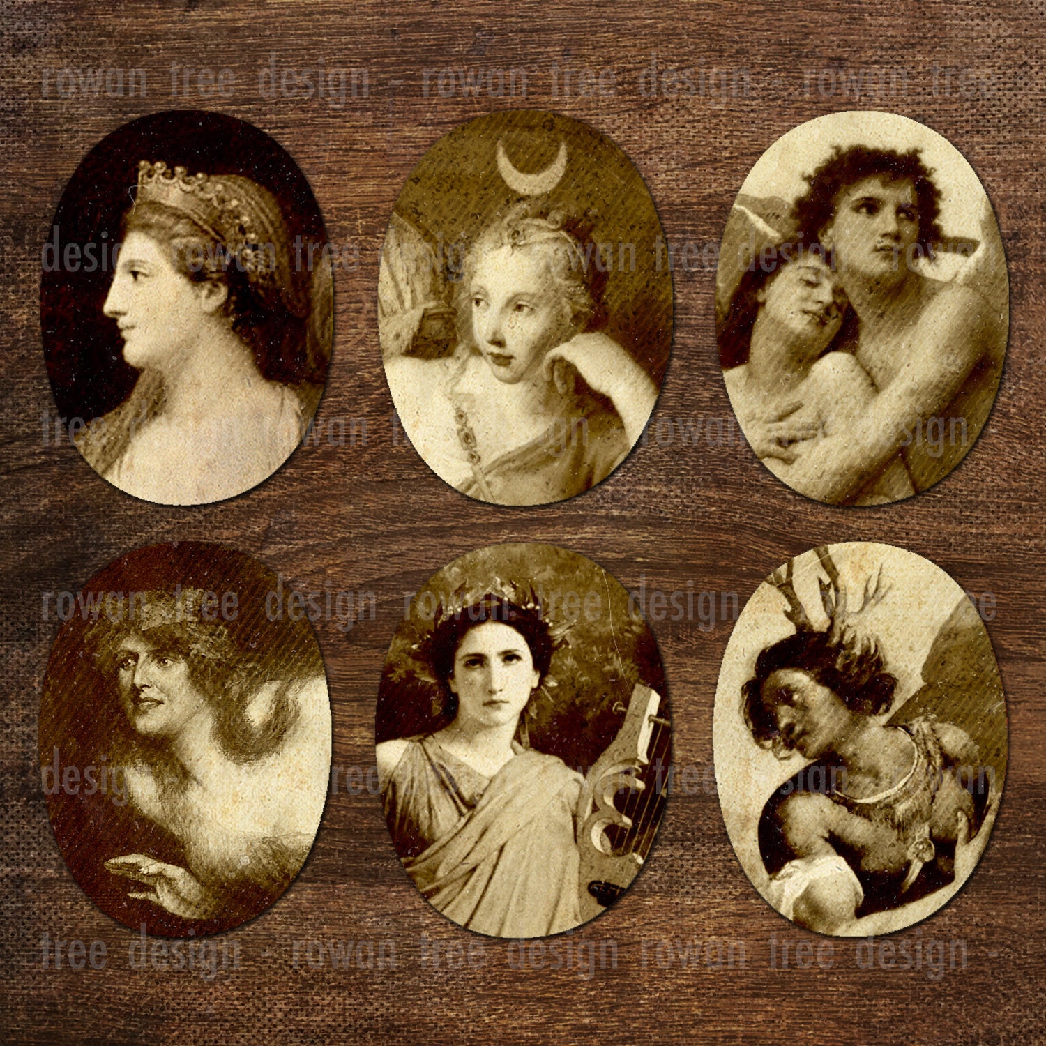 GREEK & ROMAN MYTHOLOGY Digital Collage Sheet 30x40mm Ovals No. 0221 - Etsy