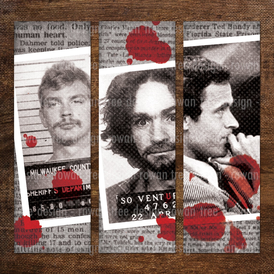 SERIAL KILLERS Digital Collage Sheet 1x3in True Crime - No. 0141 - Etsy