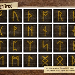 ANCIENT RUNES Digital Collage Sheet Squares Four Sizes - No. 0042 - Etsy UK