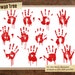 BLOODY HANDPRINTS Printable PNG Collage Sheet True Crime No. - Etsy UK