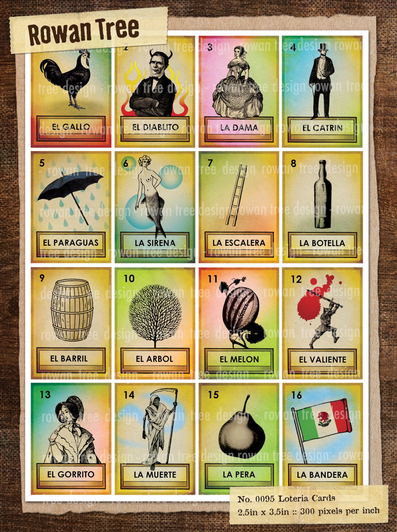 PRINTABLE LOTERIA CARDS Entire Set 54 Cards - Original Designs - No ...