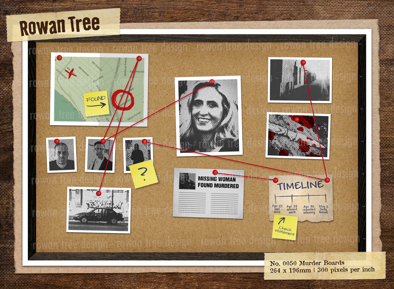 PRINTABLE MURDER BOARDS Collage Sheets True Crime - No. 0050 - Etsy UK