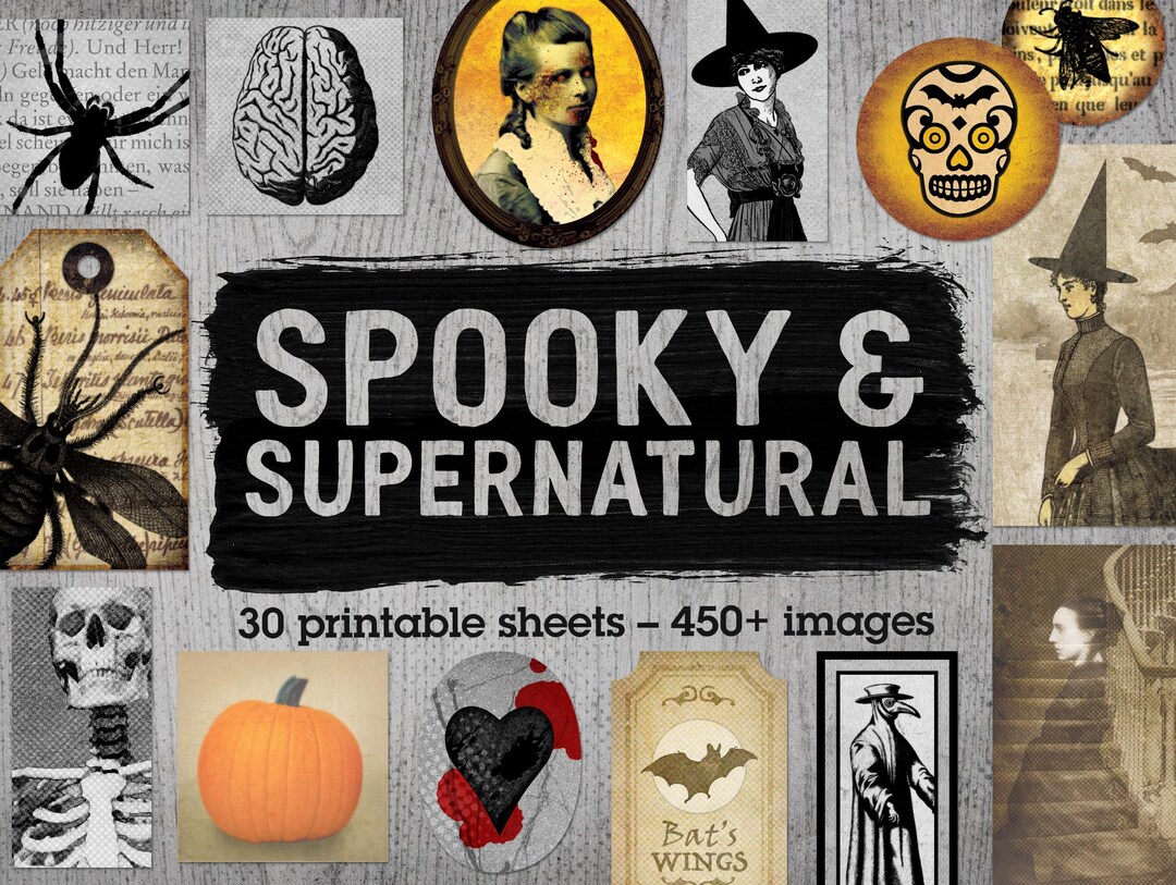 SPOOKY & SUPERNATURAL BUNDLE Digital Download Clip Art Bundle Halloween ...