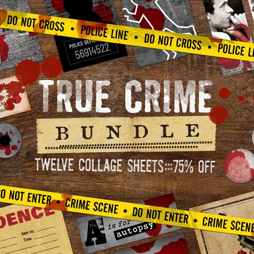 TRUE CRIME BUNDLE Digital Collage Sheet Clip Art Bundle Murder - Etsy UK