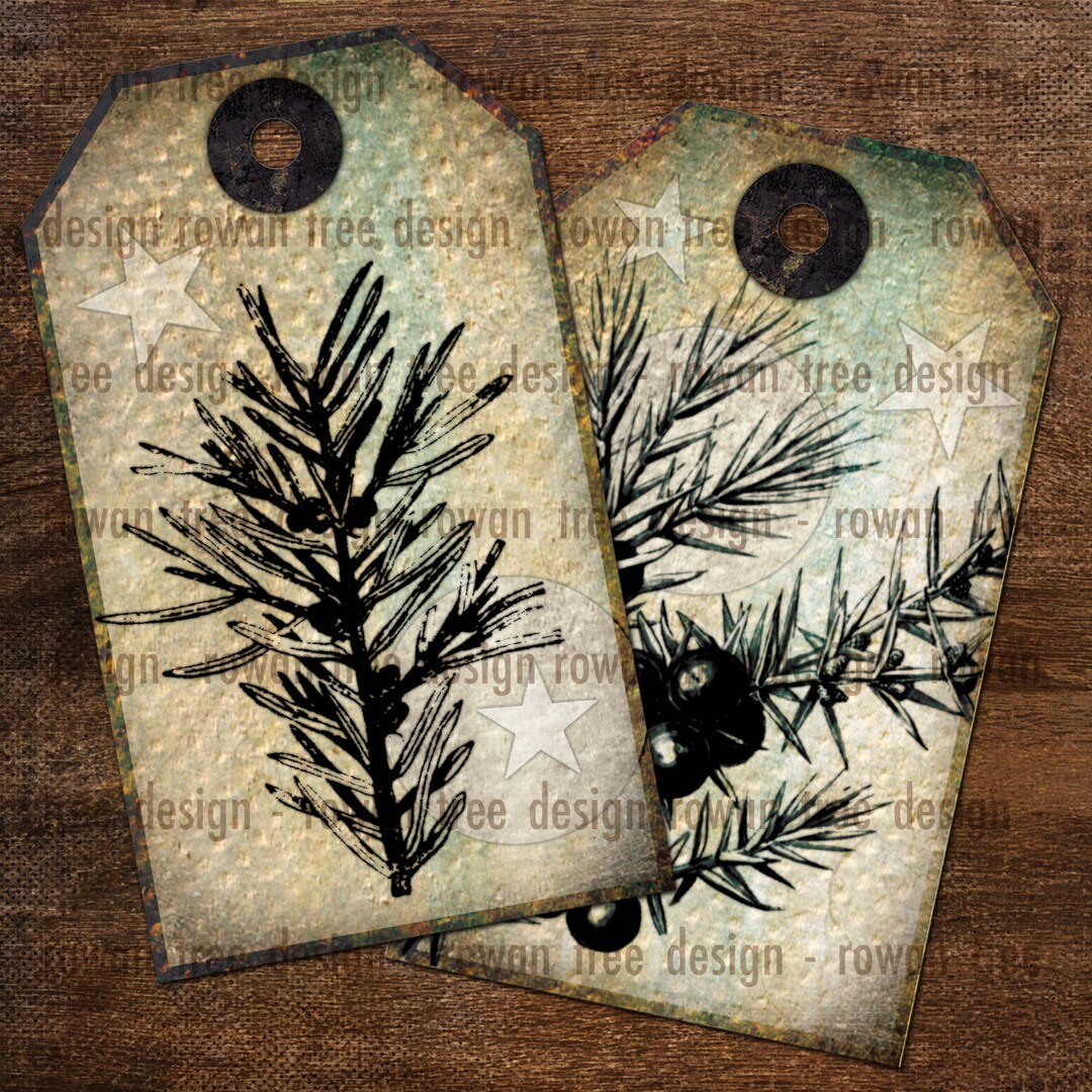 WINTER BRANCHES Printable Christmas Tags - No. 0108 - Etsy