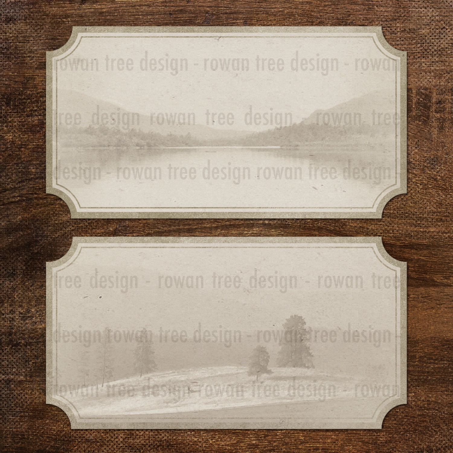 SEPIA LANDSCAPES Printable Labels Digital Collage Sheet - No. 0162 - Etsy