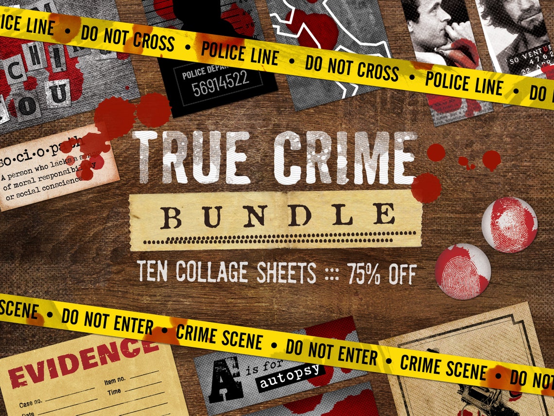 TRUE CRIME BUNDLE Digital Collage Sheet Clip Art Bundle Murder - Etsy UK