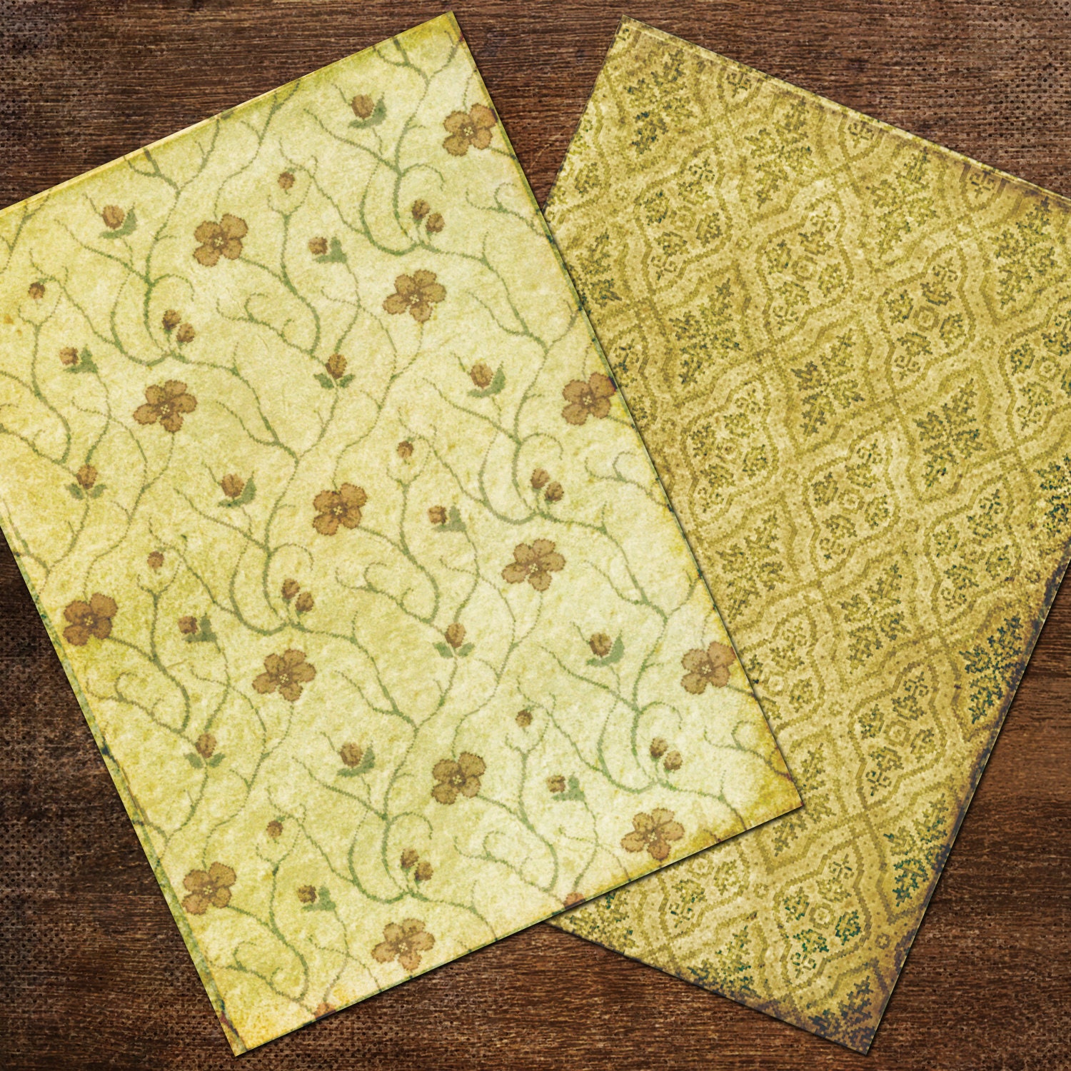 GRUNGE PATTERNS Digital Collage Sheet 2.5x3.5in Backgrounds - No. 0040 ...