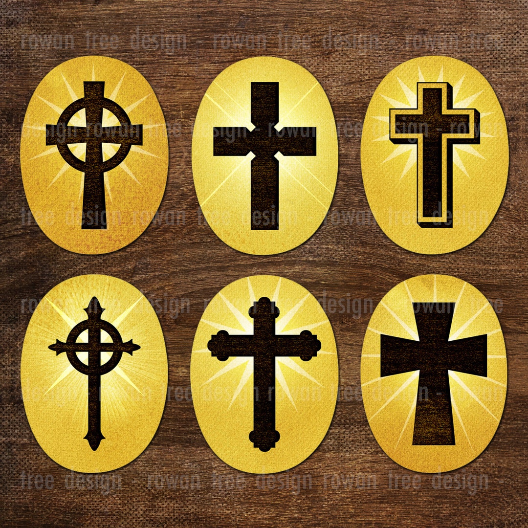 CHRISTIAN CROSSES Printable Sheet 30x40mm Ovals - No. 0033 - Etsy