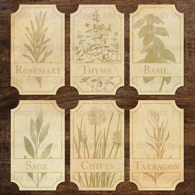 Herb Labels - Etsy