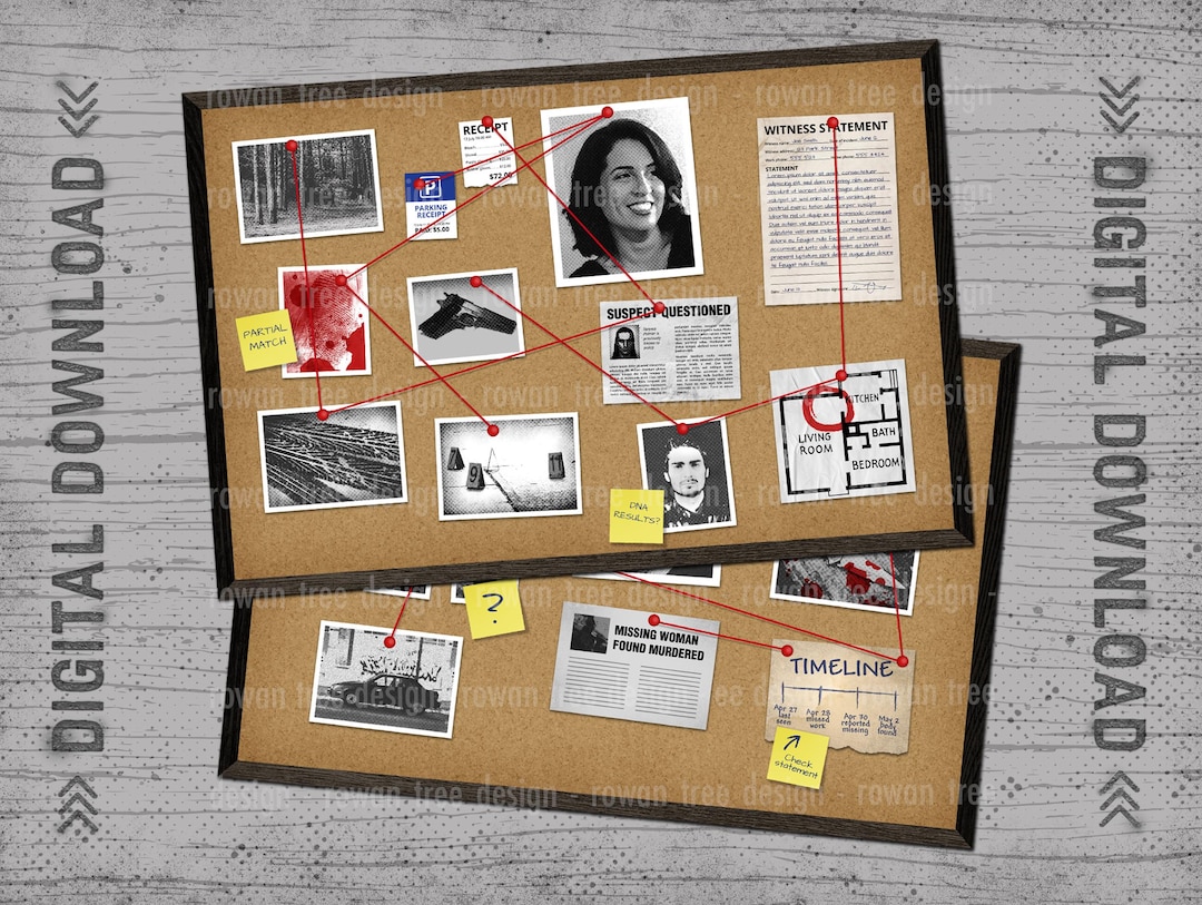 MURDER BOARDS Instant Download True Crime Murder Forensic Detective JPG ...