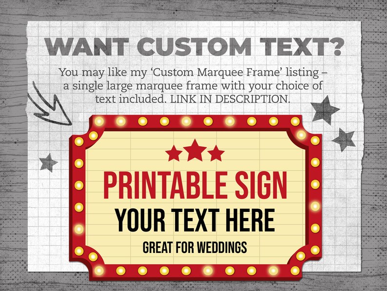 LARGE MARQUEE FRAMES Printable Images Movie Signs Clip Art - No. 0156 ...