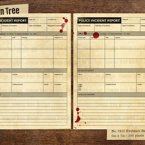 Printable POLICE REPORTS True Crime Digital Download No. 0153 - Etsy