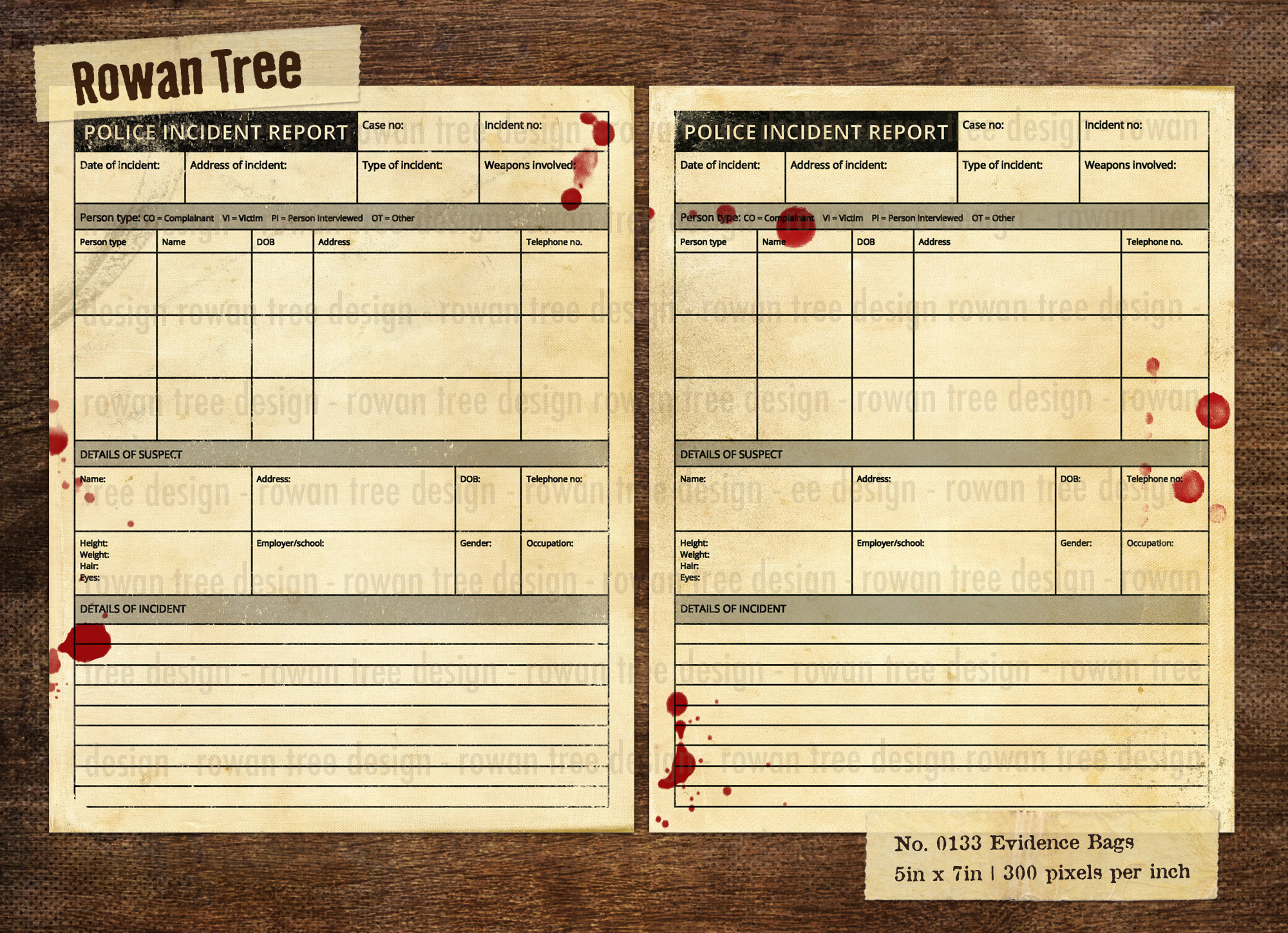Printable POLICE REPORTS True Crime Digital Download - No. 0153 - Etsy
