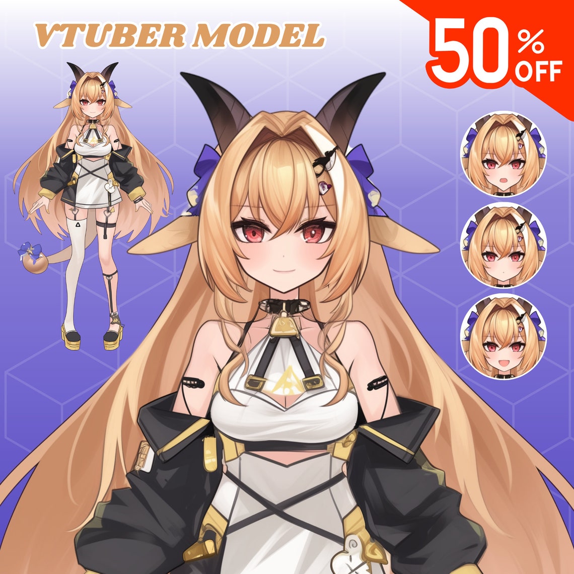 Custom Anime Vtuber Model, Anime Character Streamer, Vtuber Model ...