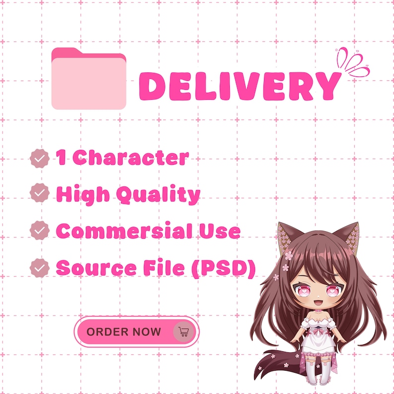 Custom Chibi Vtuber Model Commission | Anime Vtuber Avatar for ...