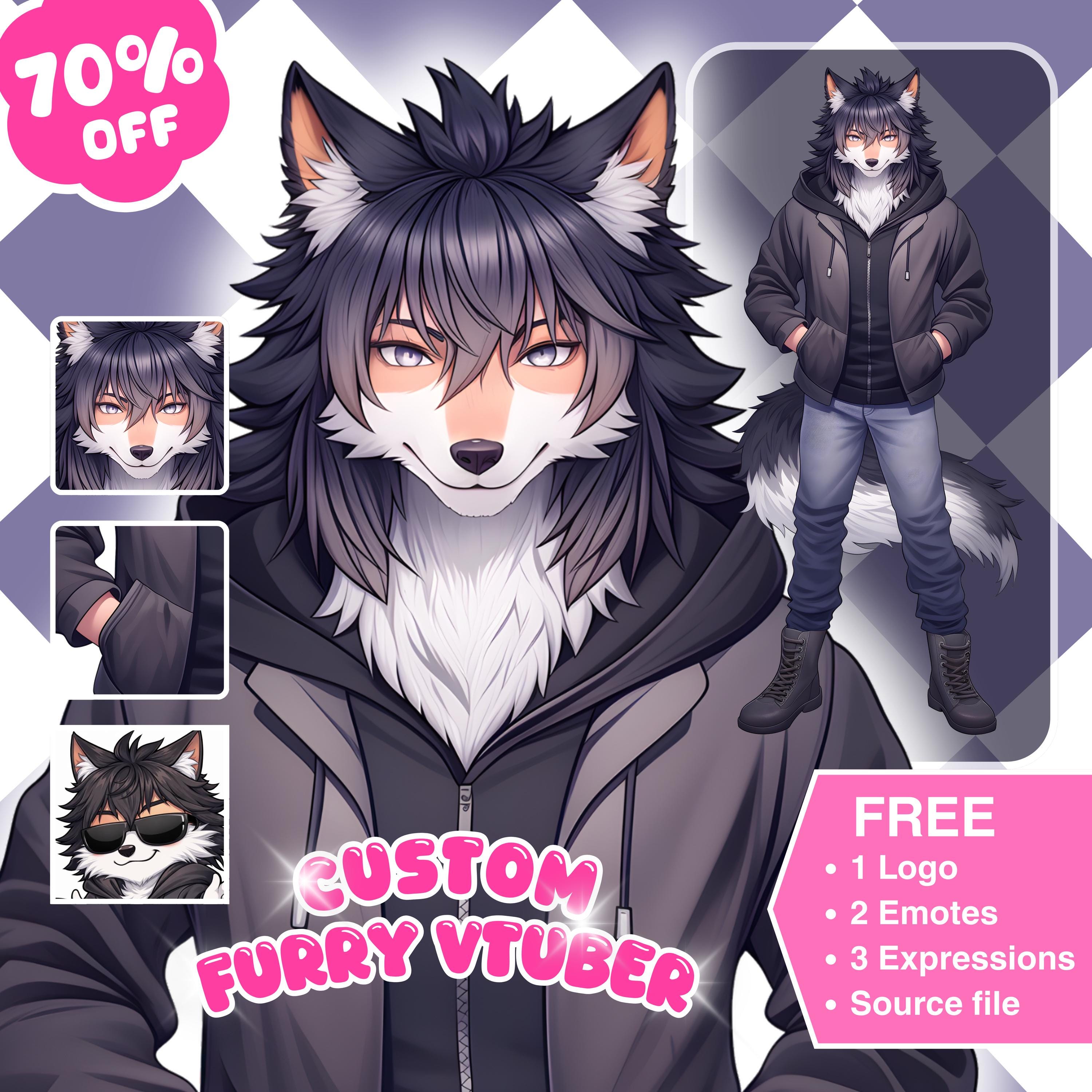 Custom Furry Vtuber Model Live2d | Anime Anthro Avatar for Streaming ...
