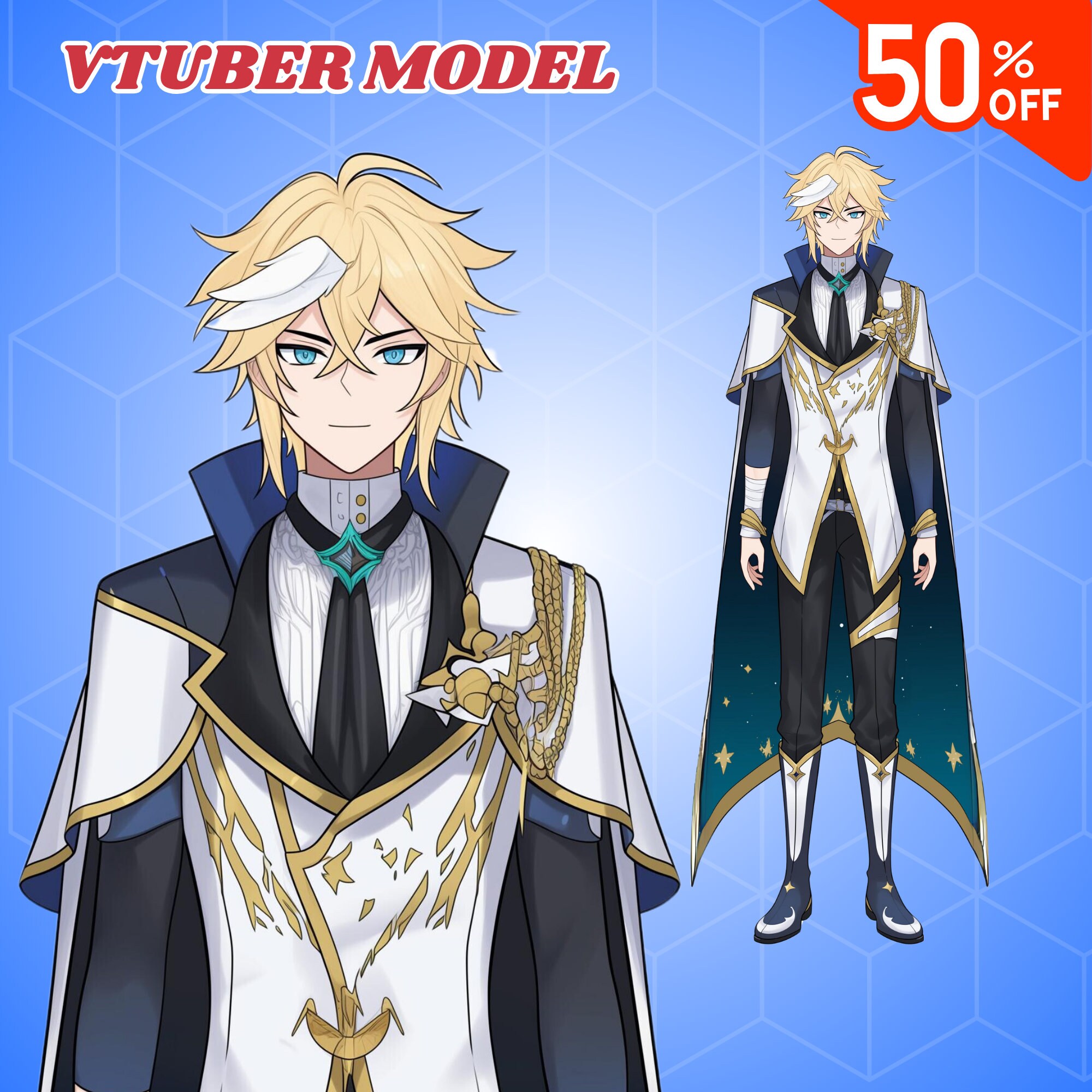 Custom Anime Vtuber Model, Anime Character Streamer, Vtuber Model ...