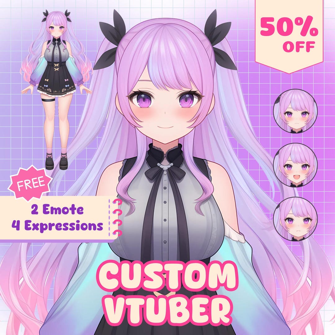 Custom Vtuber Model Live2d, Female, Vtuber Commission, Vtuber Assets ...
