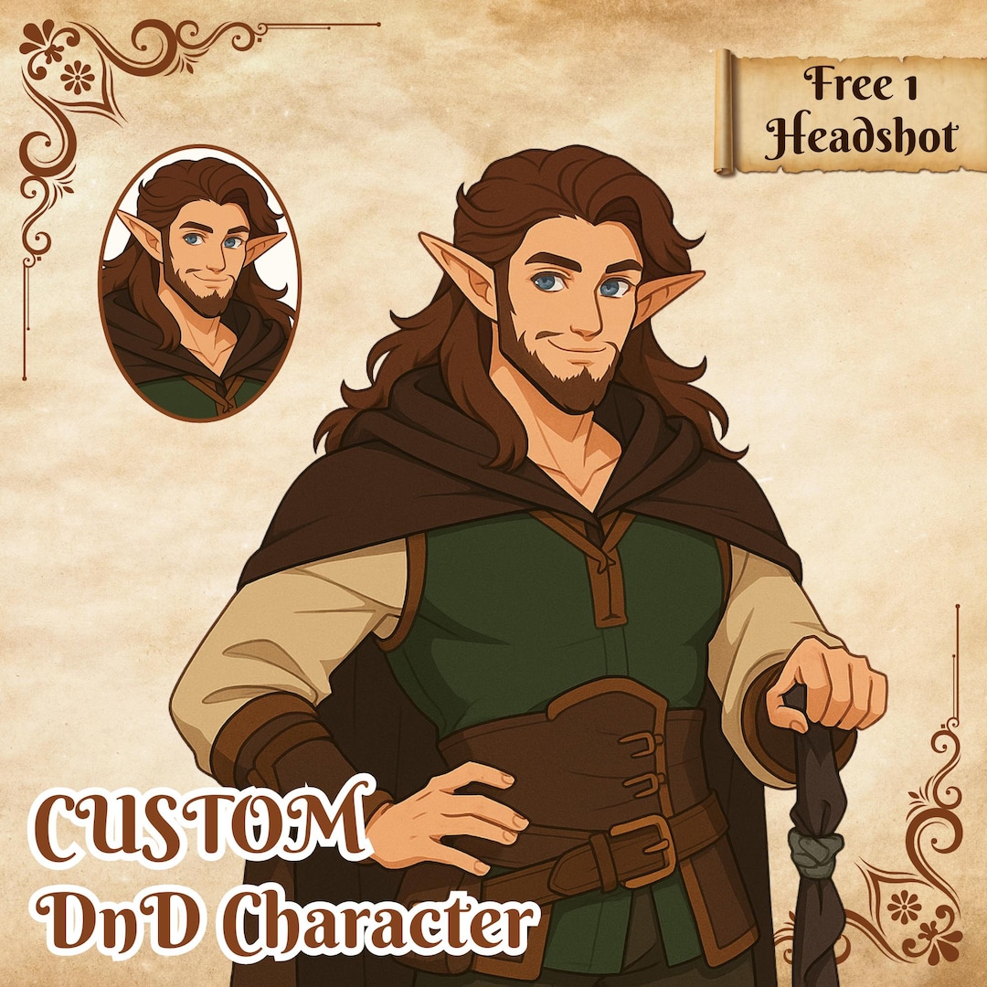 CUSTOM DND Character, Dnd Character Commission, Dungeons and Dragon ...