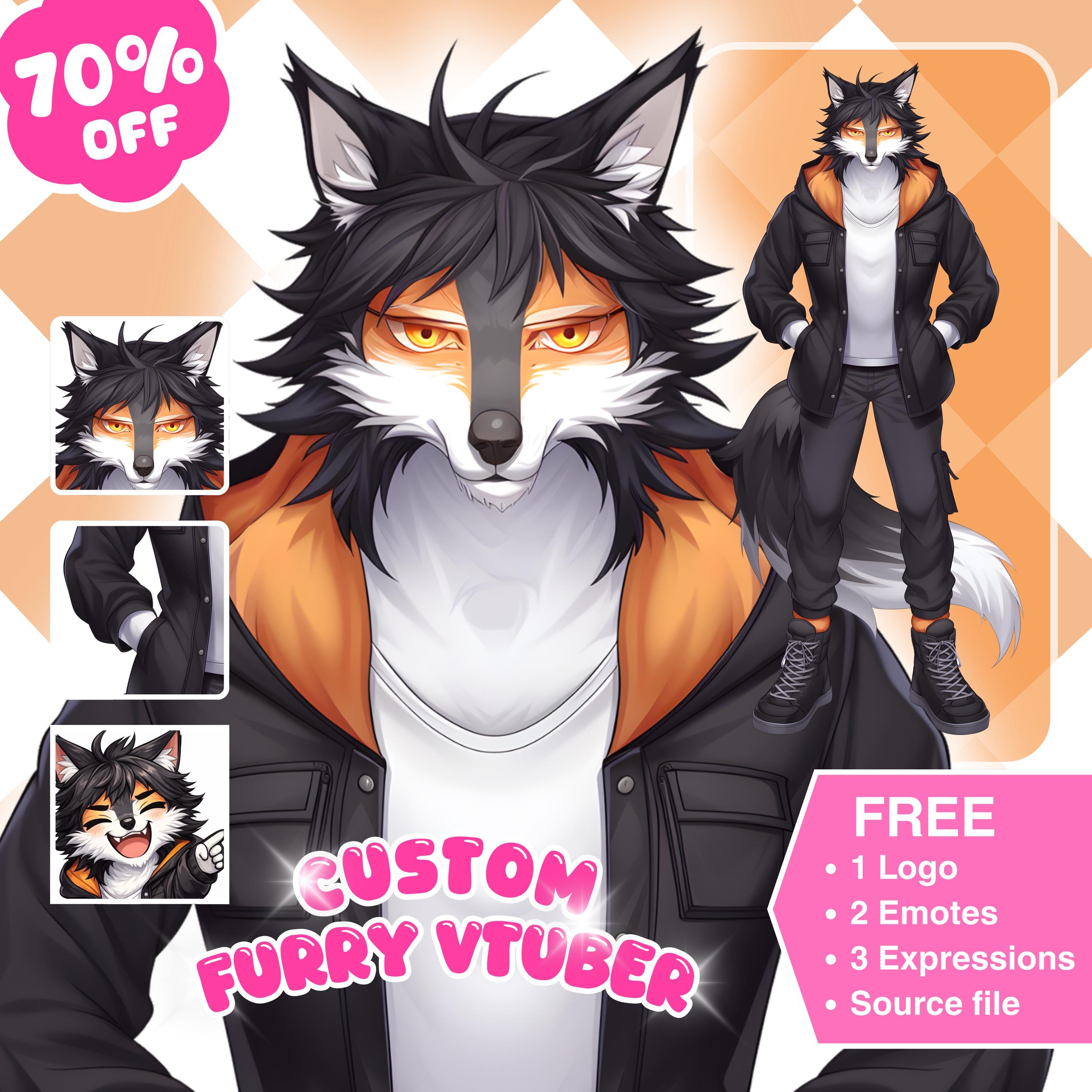 Custom Furry Vtuber Model Live2d | Anime Anthro Avatar for Streaming ...