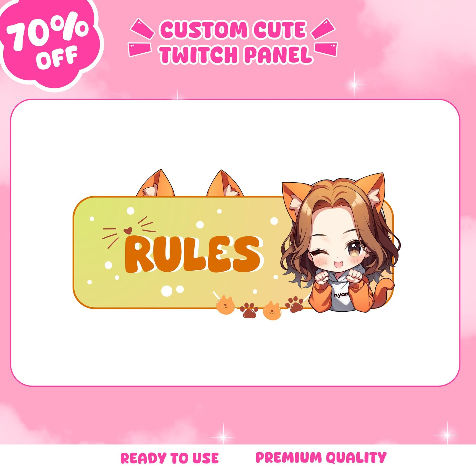 Custom Chibi Twitch Panels | Personalized Anime Stream Design - Etsy