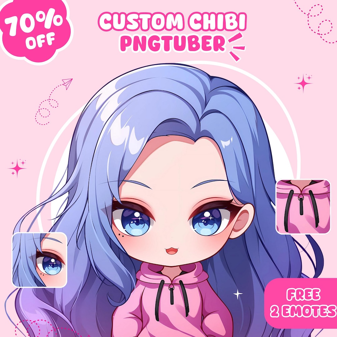CUSTOM CHIBI PNGTUBER, Pngtuber Model, Pngtuber Character, Pngtuber for ...